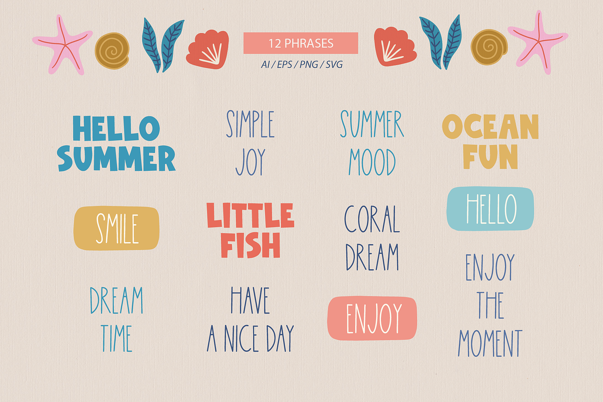 Ocean Tales Kit, an Animal Illustration by miumiu
