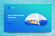 Swimming Web Header PSD Vector, an UI Kit Template by Giant Design