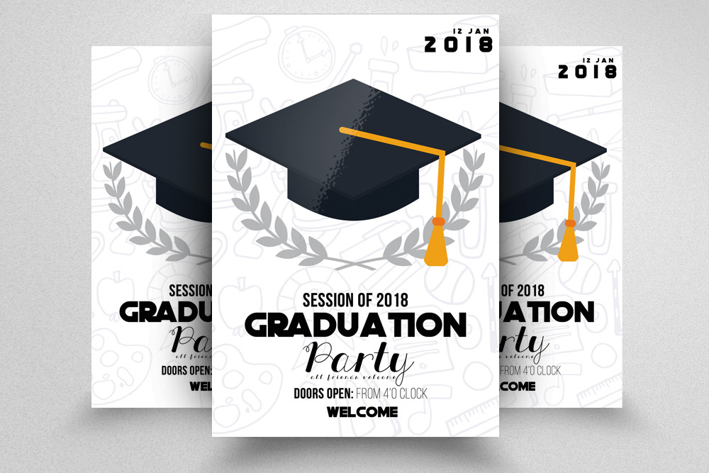 Graduation Announcement Flyer, a Flyer Template by Design Up