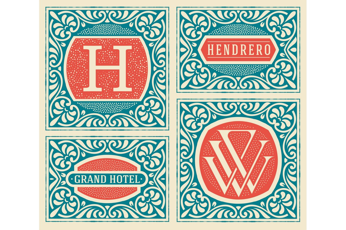 Retro cards templates., an Illustration by OneVectorStock | Creative Market