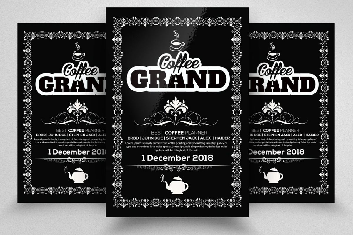 10 Cafe Ad Flyer Poster Bundle, a Flyer Template by Design Up