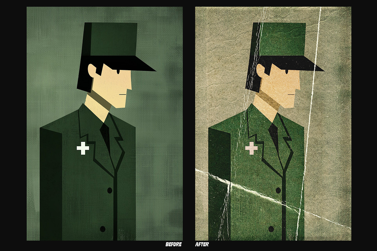 Old Folded Paper Card Photo Effect, a Layer Style Add-On by smishura