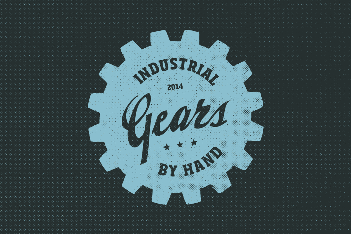 20 Gear Badge Shapes - By Hand, an Illustration by GhostlyPixels ...