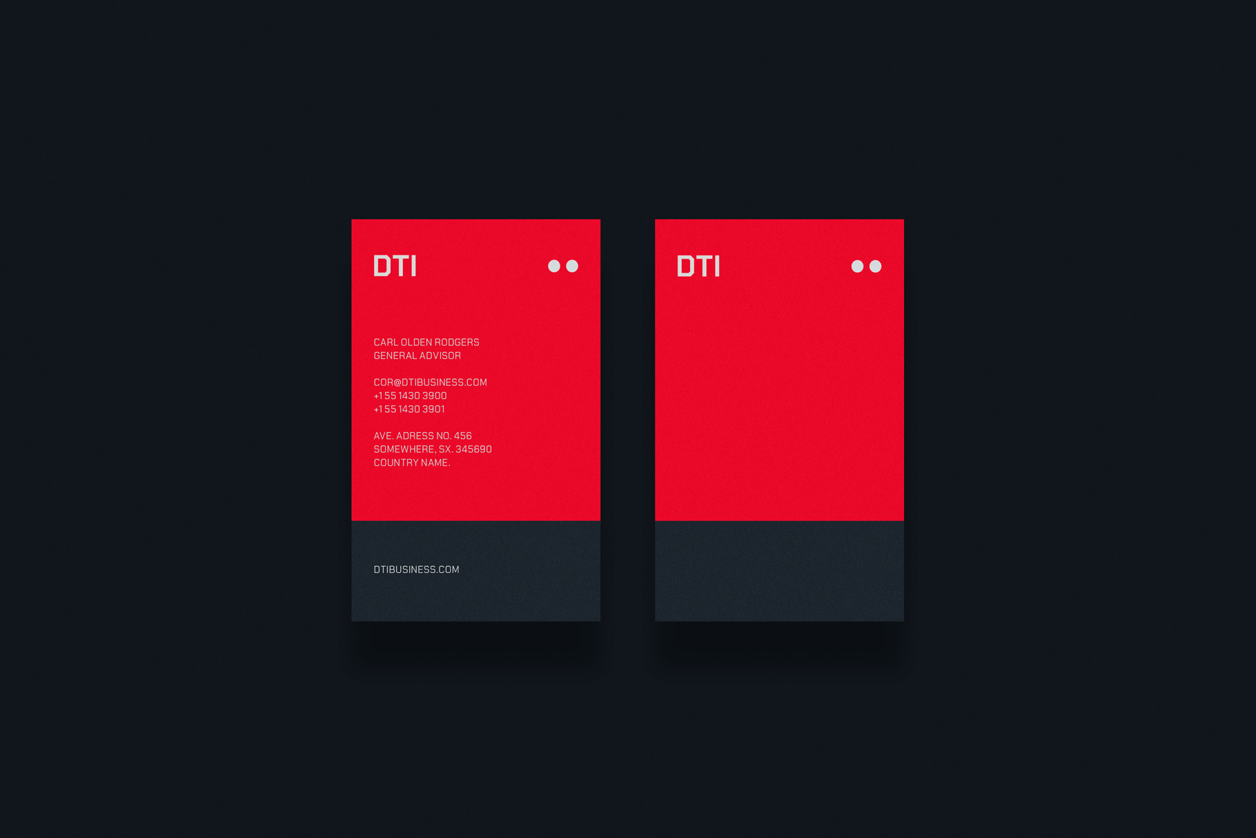 Business cards template: DTI, a Business Card Template by Srg®