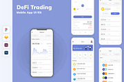 DeFi Trading Mobile App UI Kit, an UI Kit Template by uicube