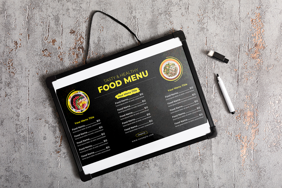 Digital Menu For Restaurants, a Stationery Template by MRI STUDIO