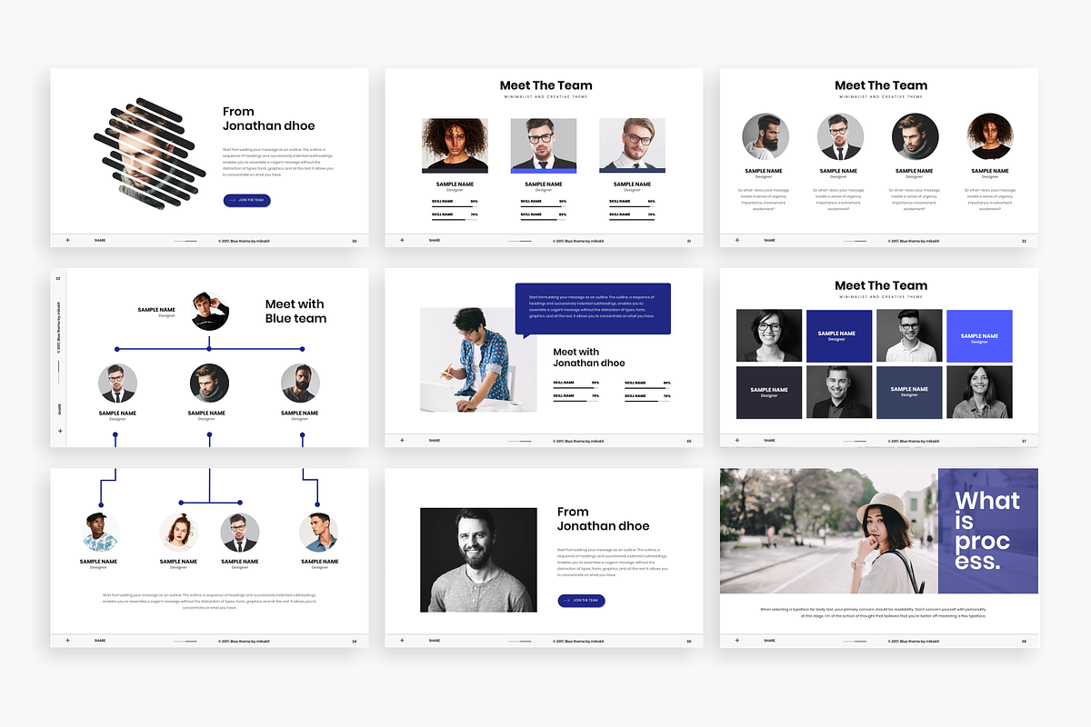 Blue - Powerpoint Template, a Presentation Template by Mikokit