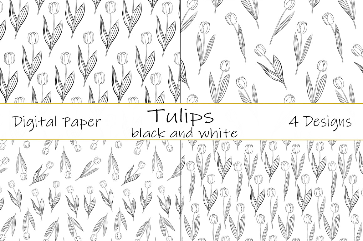 Tulips pattern. Tulips graphics. | Background Graphics ~ Creative Market
