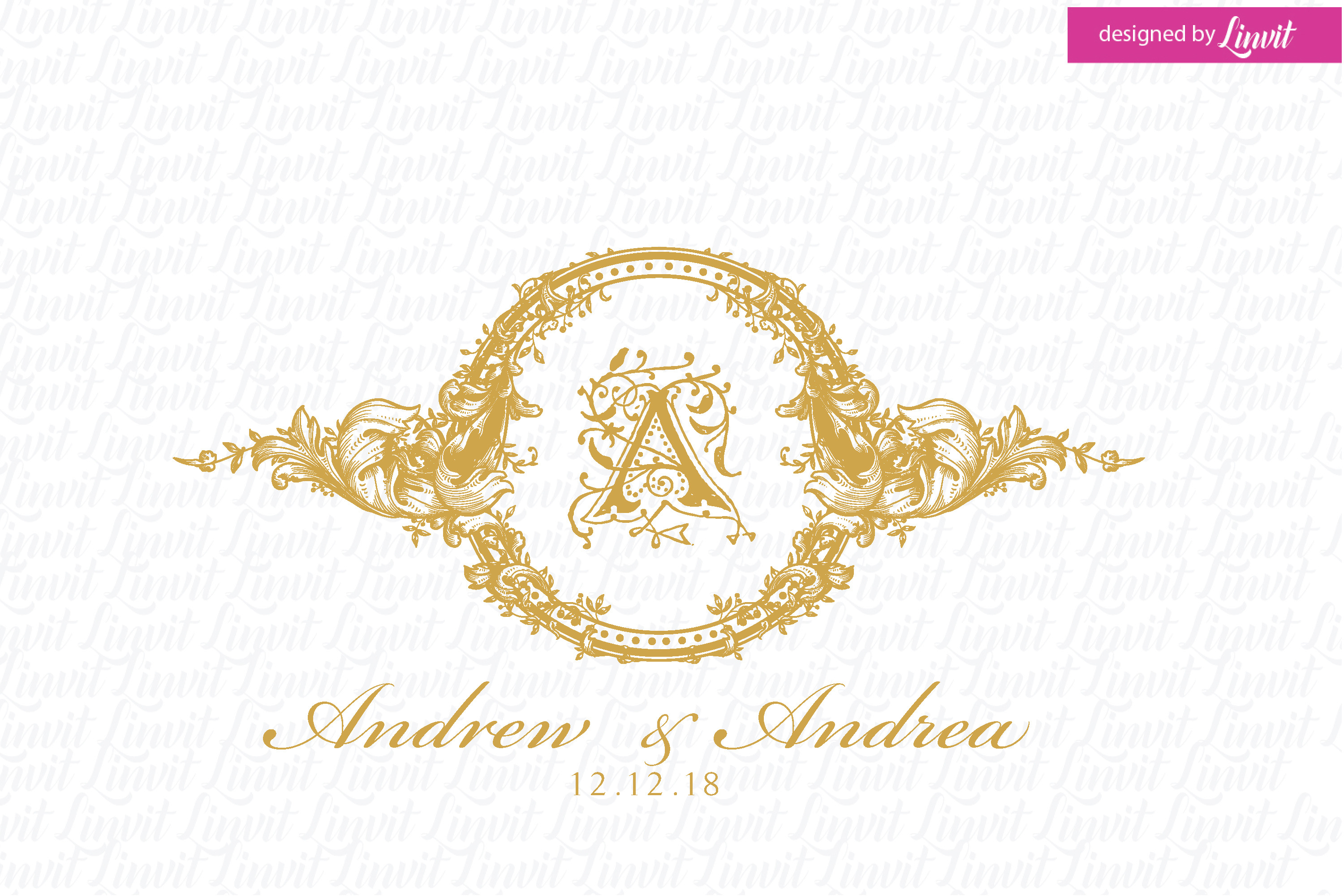 Vintage Wedding Logo, a Branding & Logo Template by Linvit
