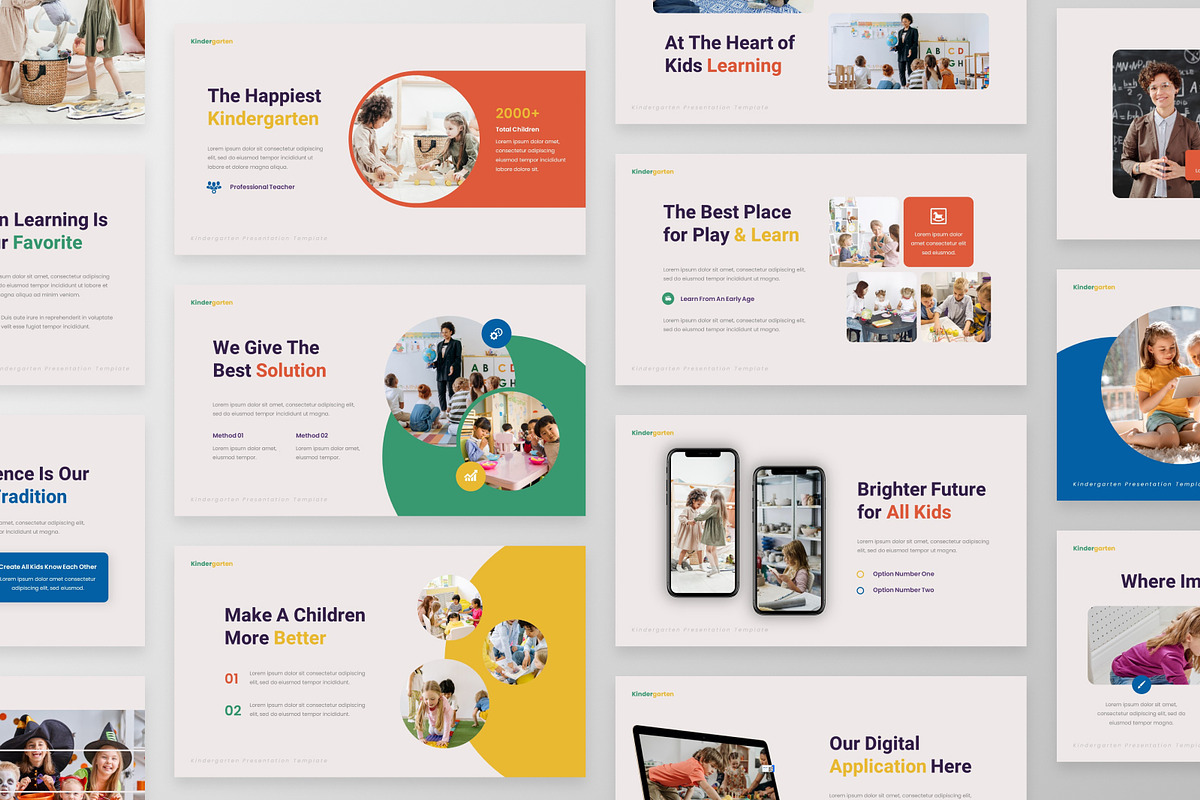 Kindergarten Google Slide Template, a Presentation Template by ...