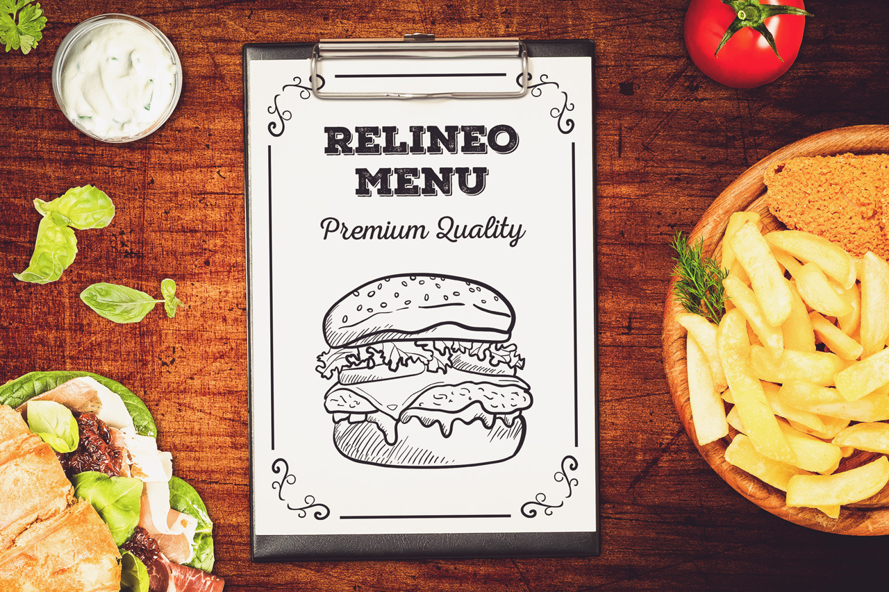 Fast Food Menu Mock-up #4, a Product Mockup by relineo.mock-ups