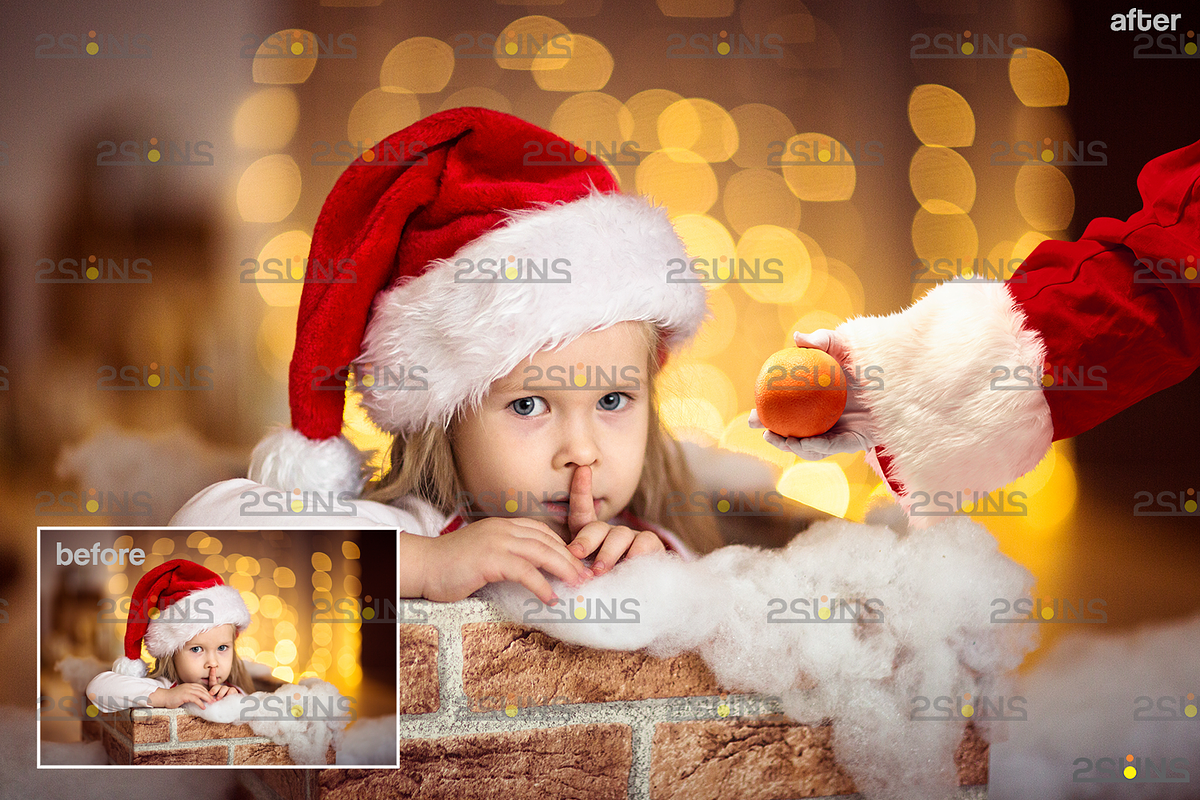 Santa hand photoshop overlay