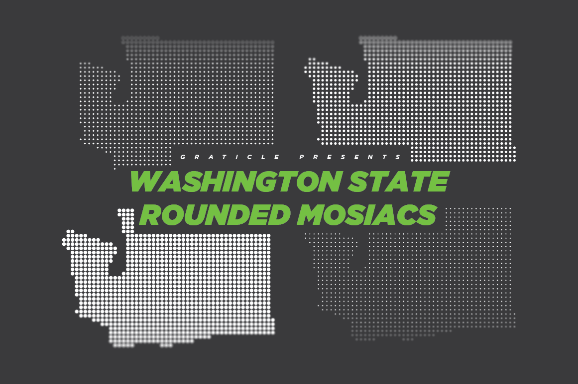 Washington State Mosiac Rounded, an Object Graphic by Graticle