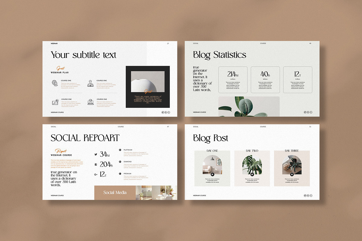 Webinar and Course Slides Template, a Presentation Template by ...