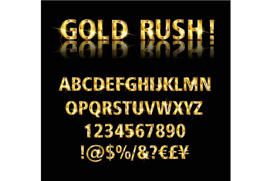 Golden font vector, a Background Graphic by Aromeo