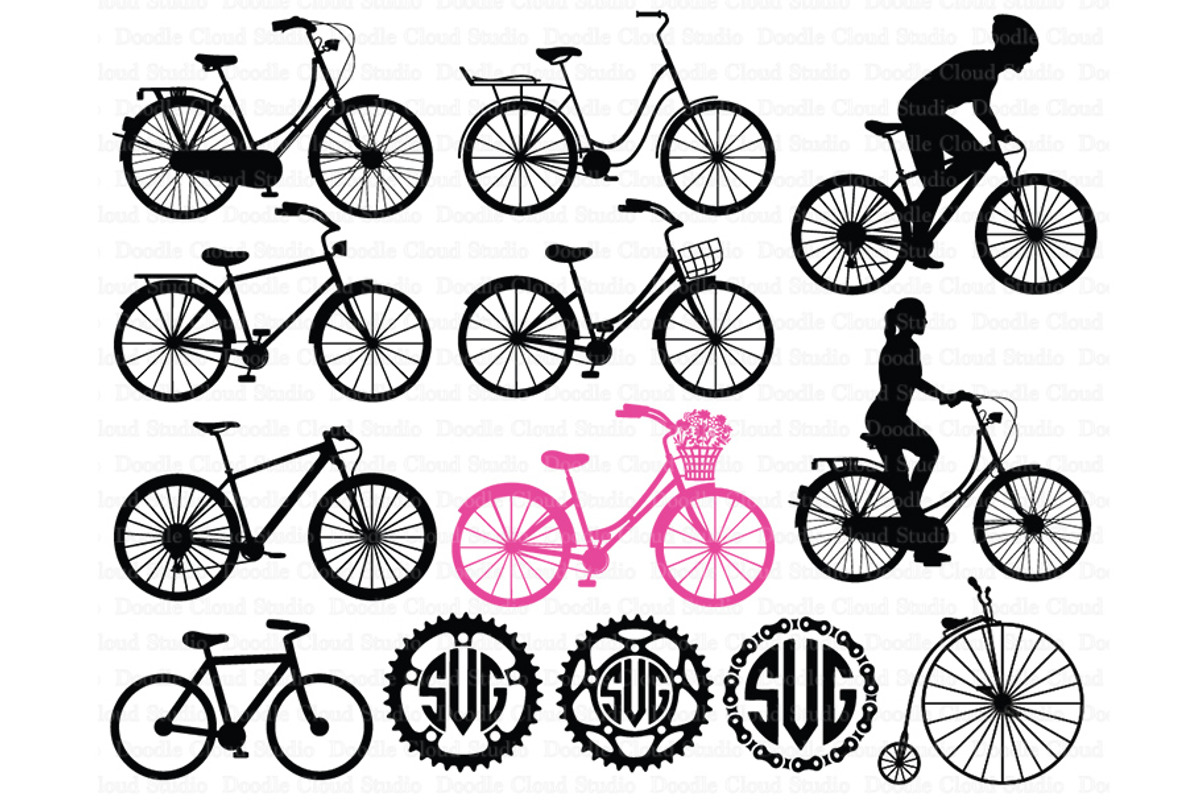 Bicycle SVG, Biking, Bike SVG Files, an Illustration by Doodle Cloud Studio