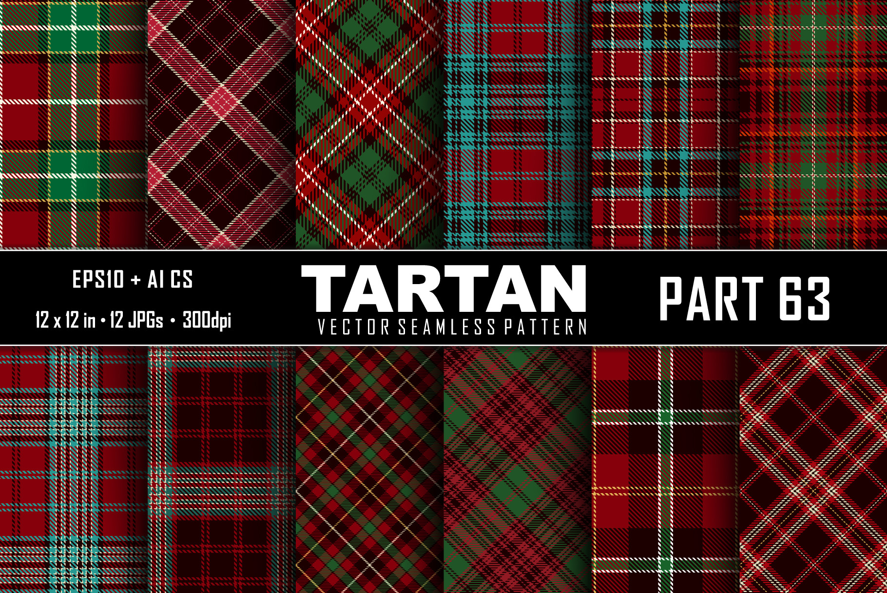 Seamless Tartan Pattern. Part–63, a Pattern Graphic by Vectorchoice