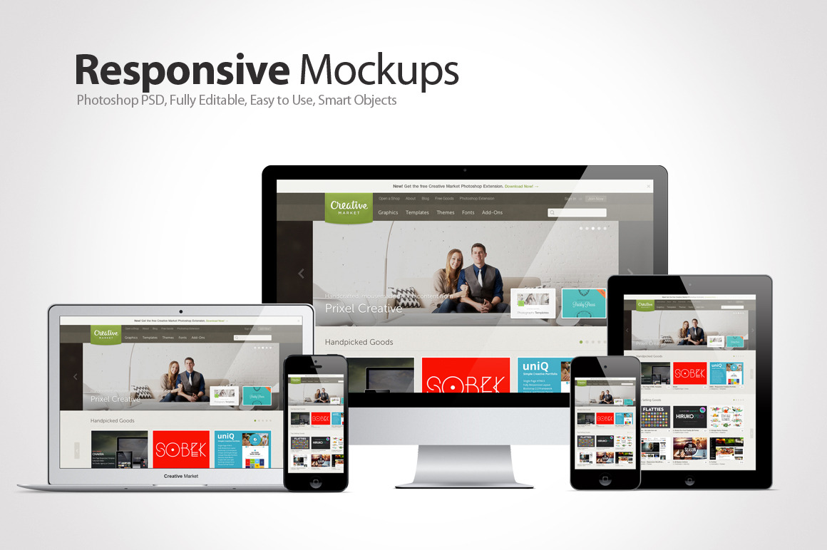 10 Responsive Web Mockups, an iPad Mockup by ydlabs