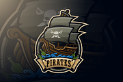 Pirates Mascot Esport Logo, a Branding & Logo Template by TFamz