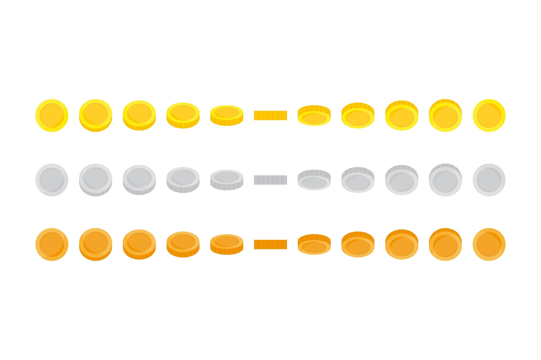 Set of coin sprites illustration, a Finance Illustration by GraphiShop