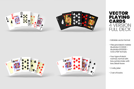 Poker cards vector set | Illustrations ~ Creative Market