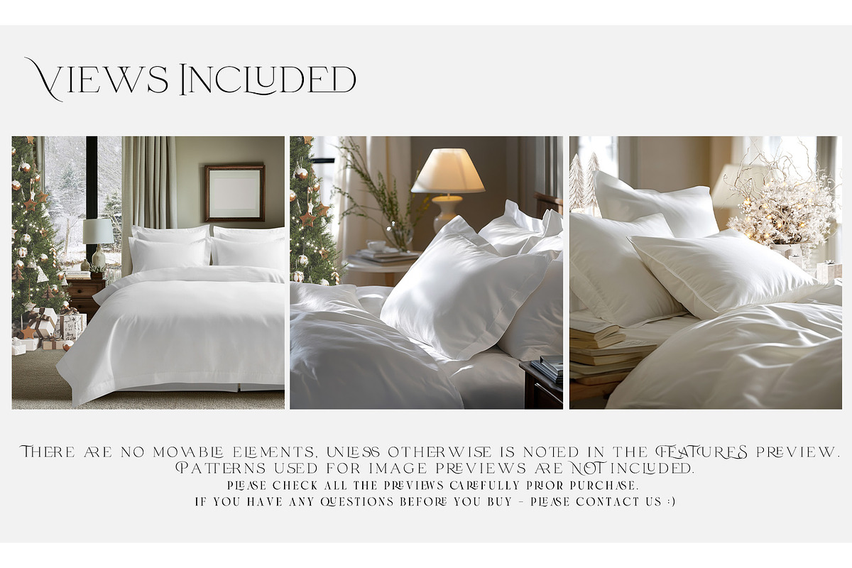 Christmas Bedding Mockups, a Product Mockup by mock-ups