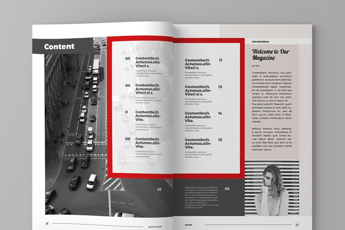 Stained - Magazine Template, a Magazine Template by inspirasign