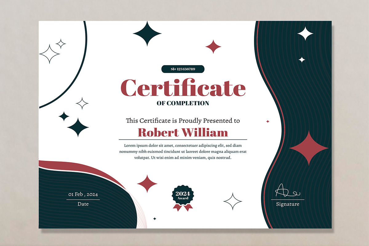 Certificate Design Layout | Creative Market