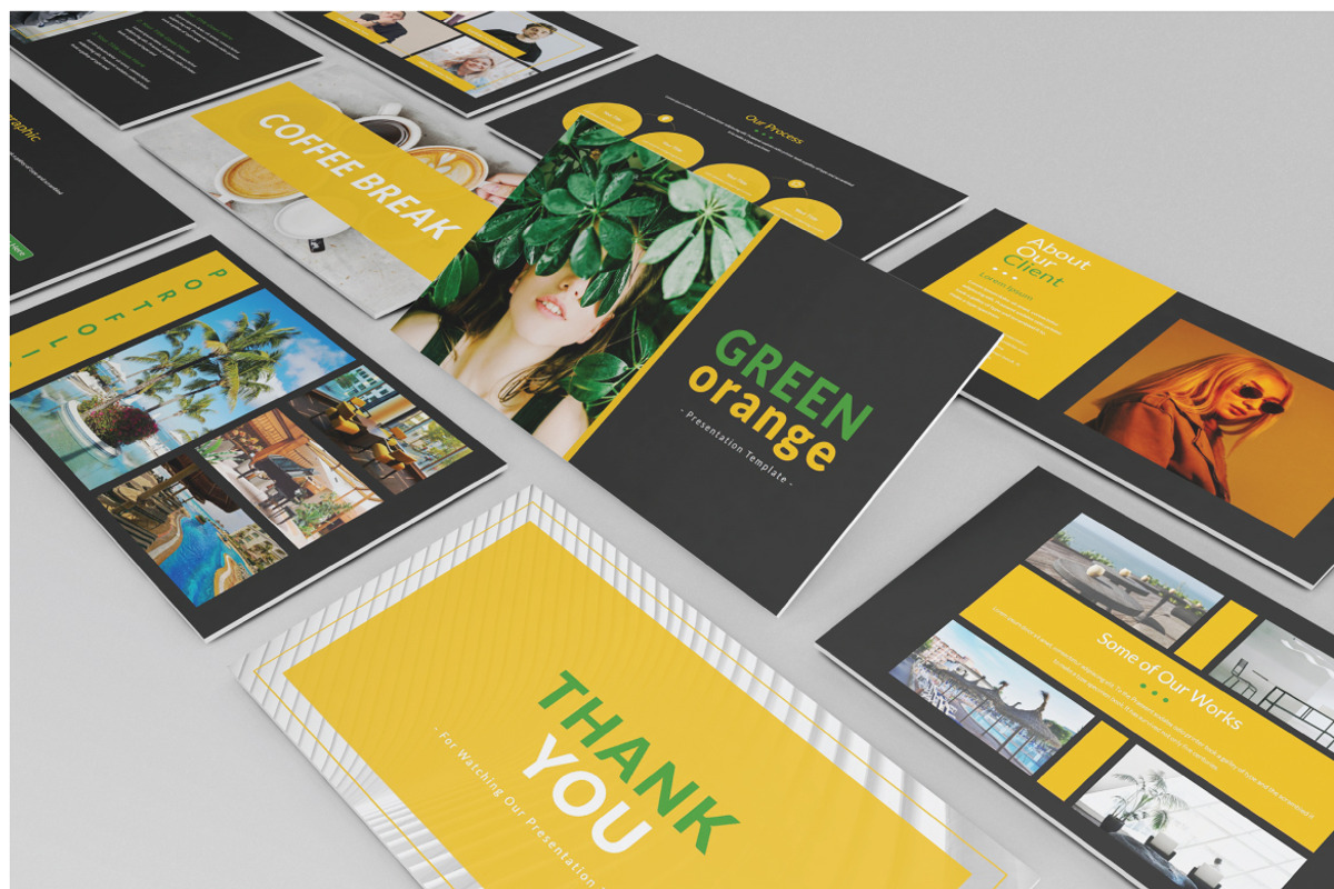 Green Orange - Powerpoint Template, a Presentation Template by Abyanstudio