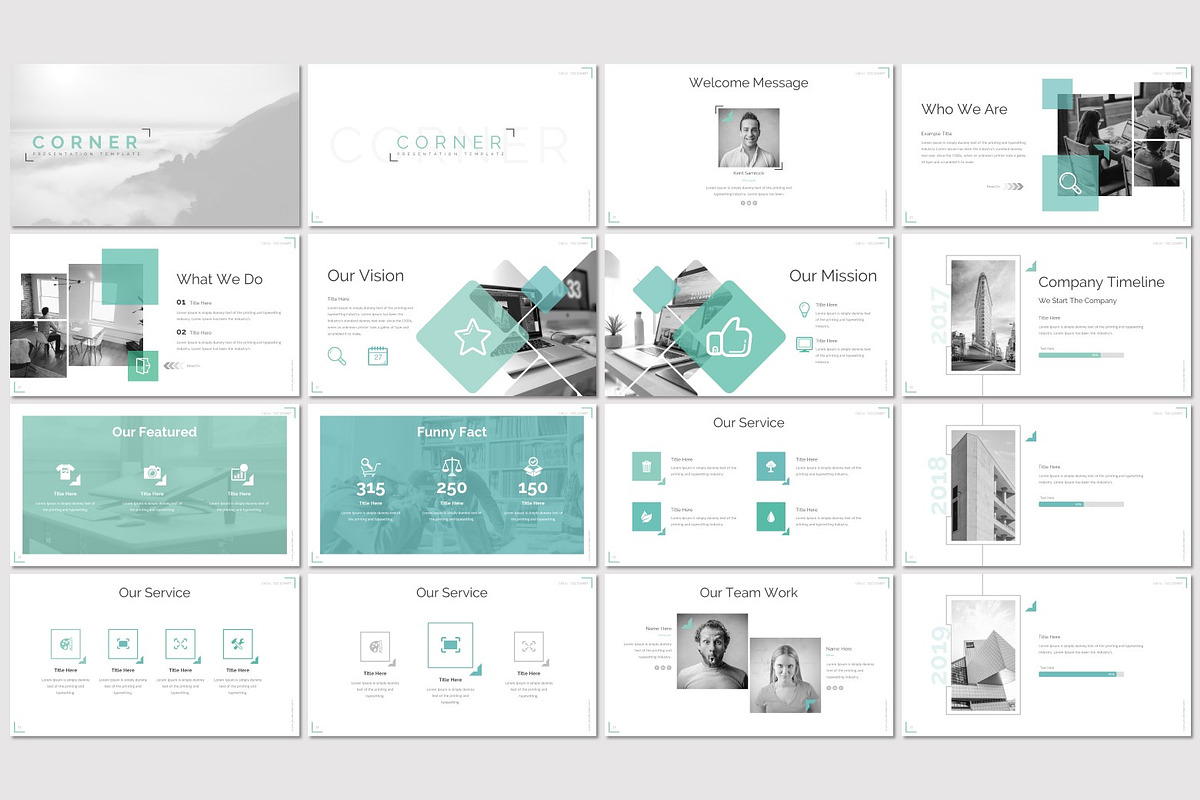 Corner - Google Slides Template, a Presentation Template by inspirasign