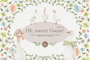 Cottagecore Goose - Clipart Set