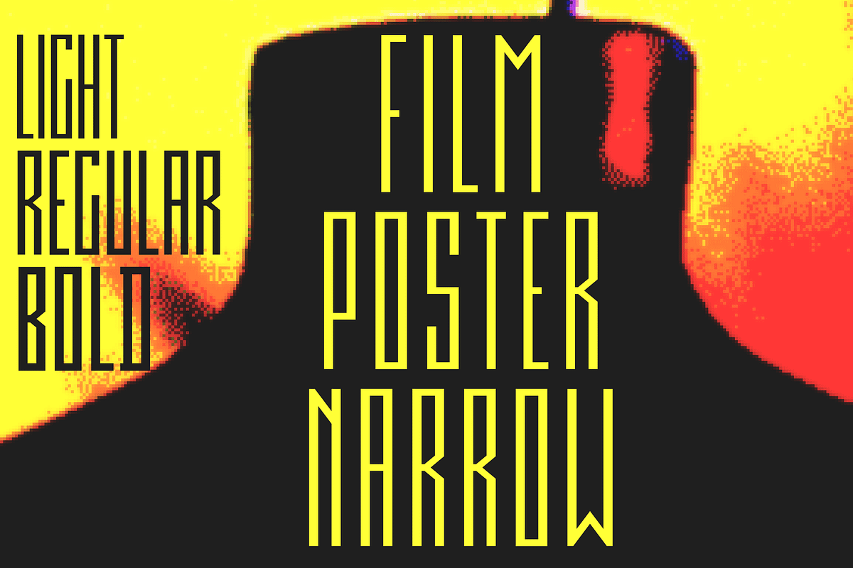 Film Poster Narrow |3 fonts, a Sans Serif Font by Fontsphere | Creative ...