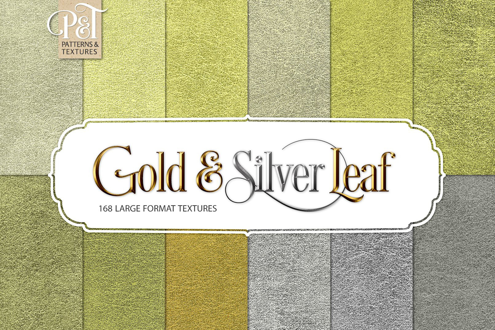 Gold & Silver Leaf, a Texture Graphic by Patterns & Textures
