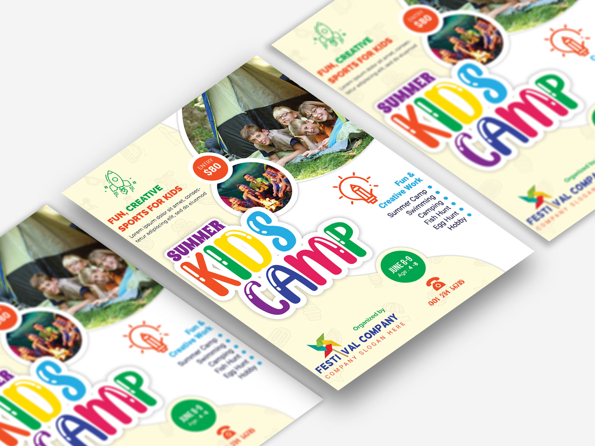 Kids Summer Camp Flyer | Ms Word, a Flyer Template by Imagine Design Studio