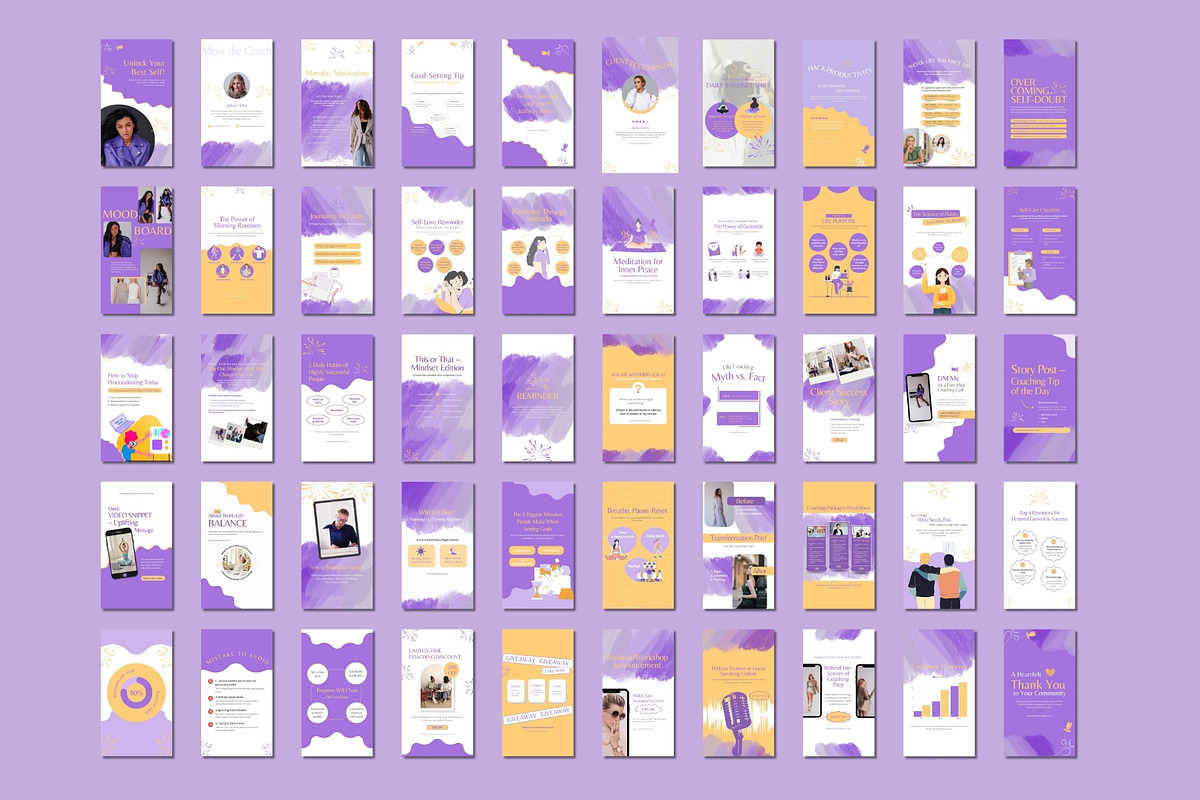 100 Animated Insta Life Coach Canva