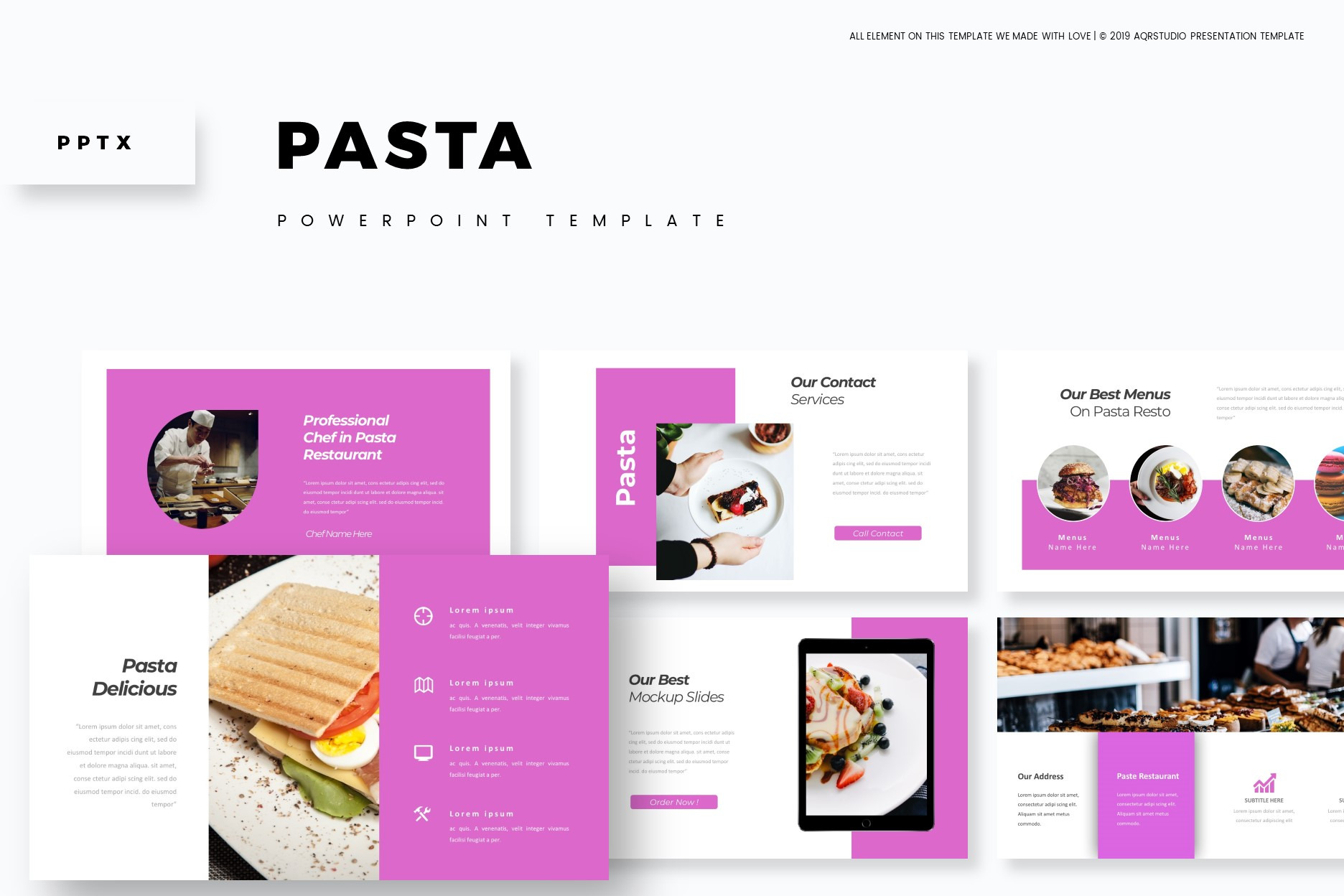 Pasta - Powerpoint Template, a Presentation Template by AQR Studio ...