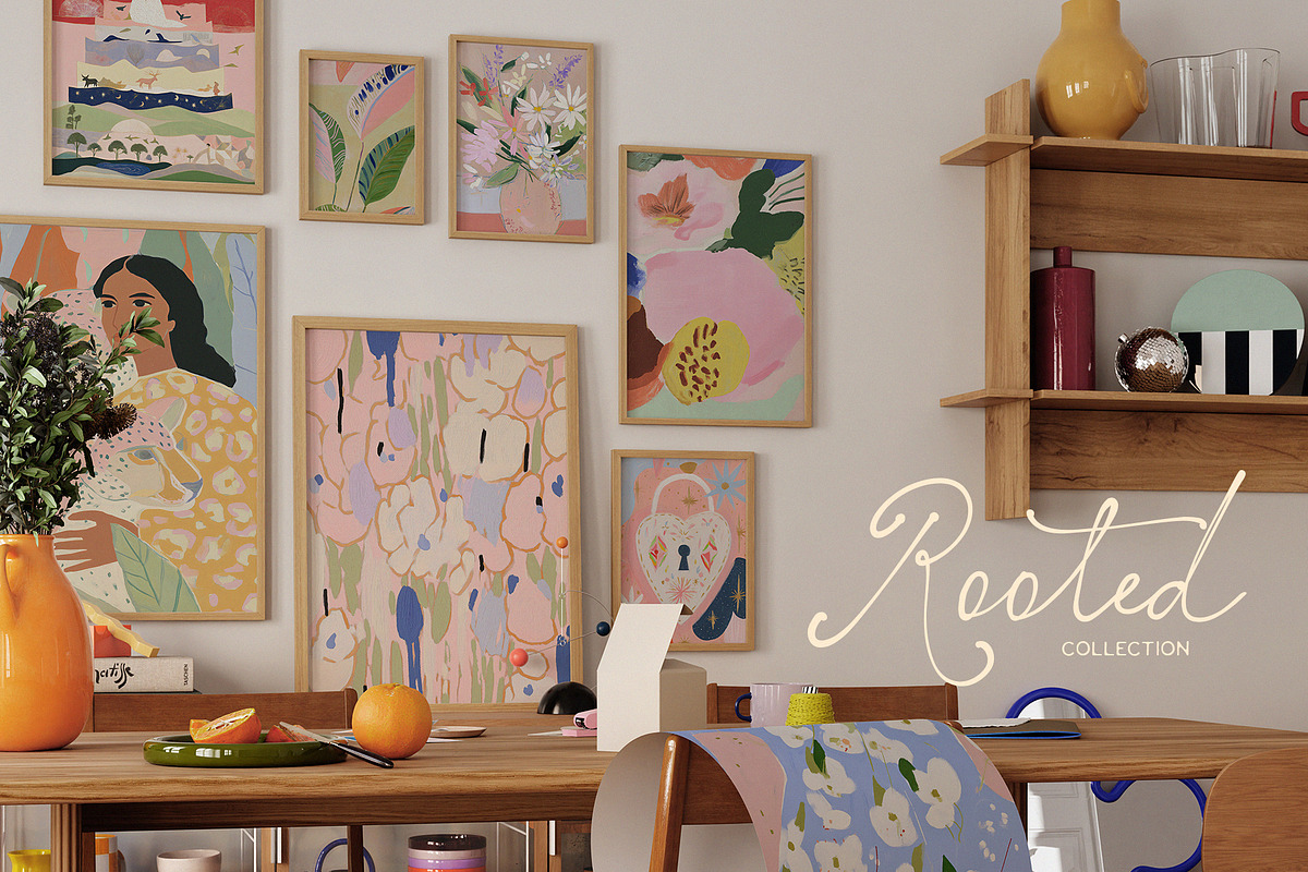 ROOTED: 100 Nature-Inspired Posters, a Background Graphic by Purple