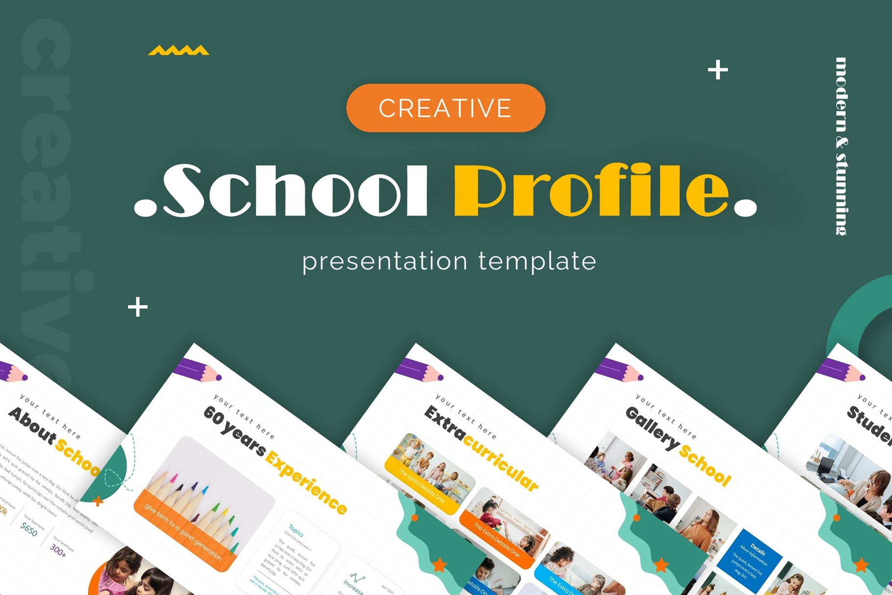 School Profile Powerpoint, a Presentation Template by CleversiteStd