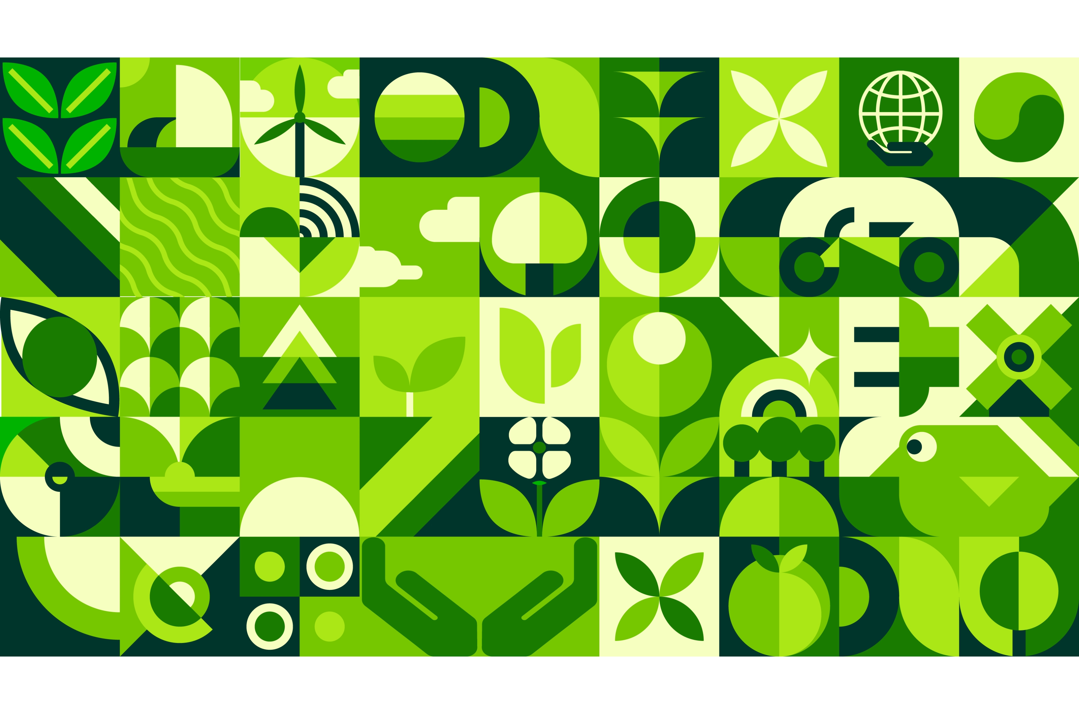 Environment ecology, nature, a Decorative Illustration by Vector Tradition