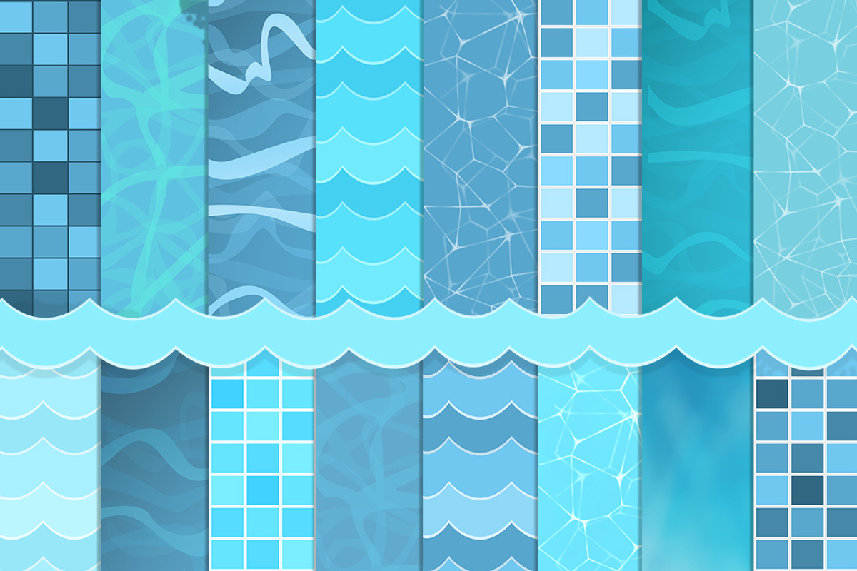 Swimming Pool Backgrounds, a Pattern Graphic by Dapper Dudell
