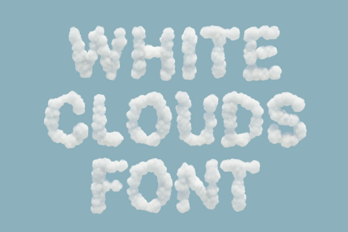 White Clouds Font, a Font by Handmadefont