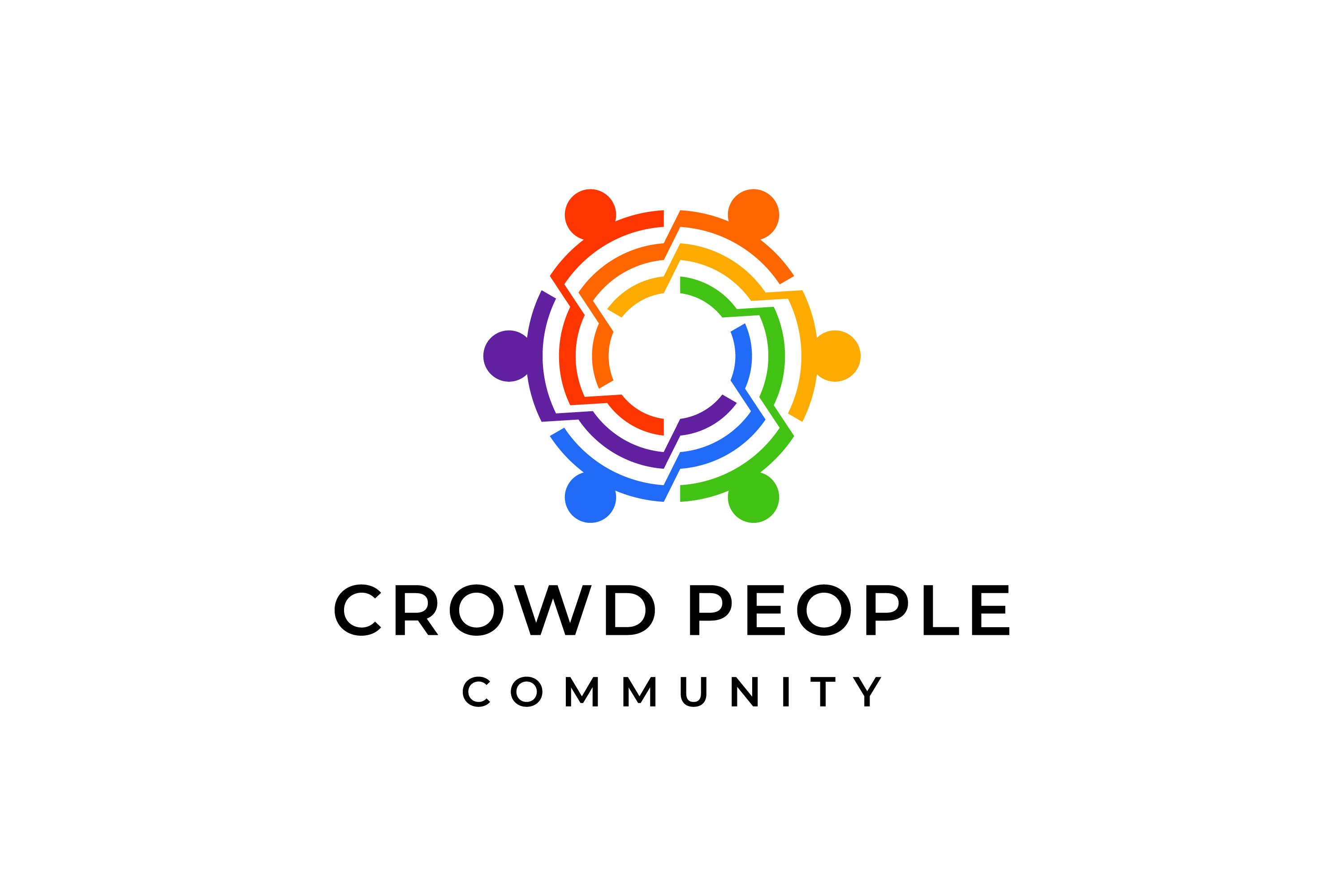 Crowd People Community Logo, a Branding & Logo Template by onripusindo
