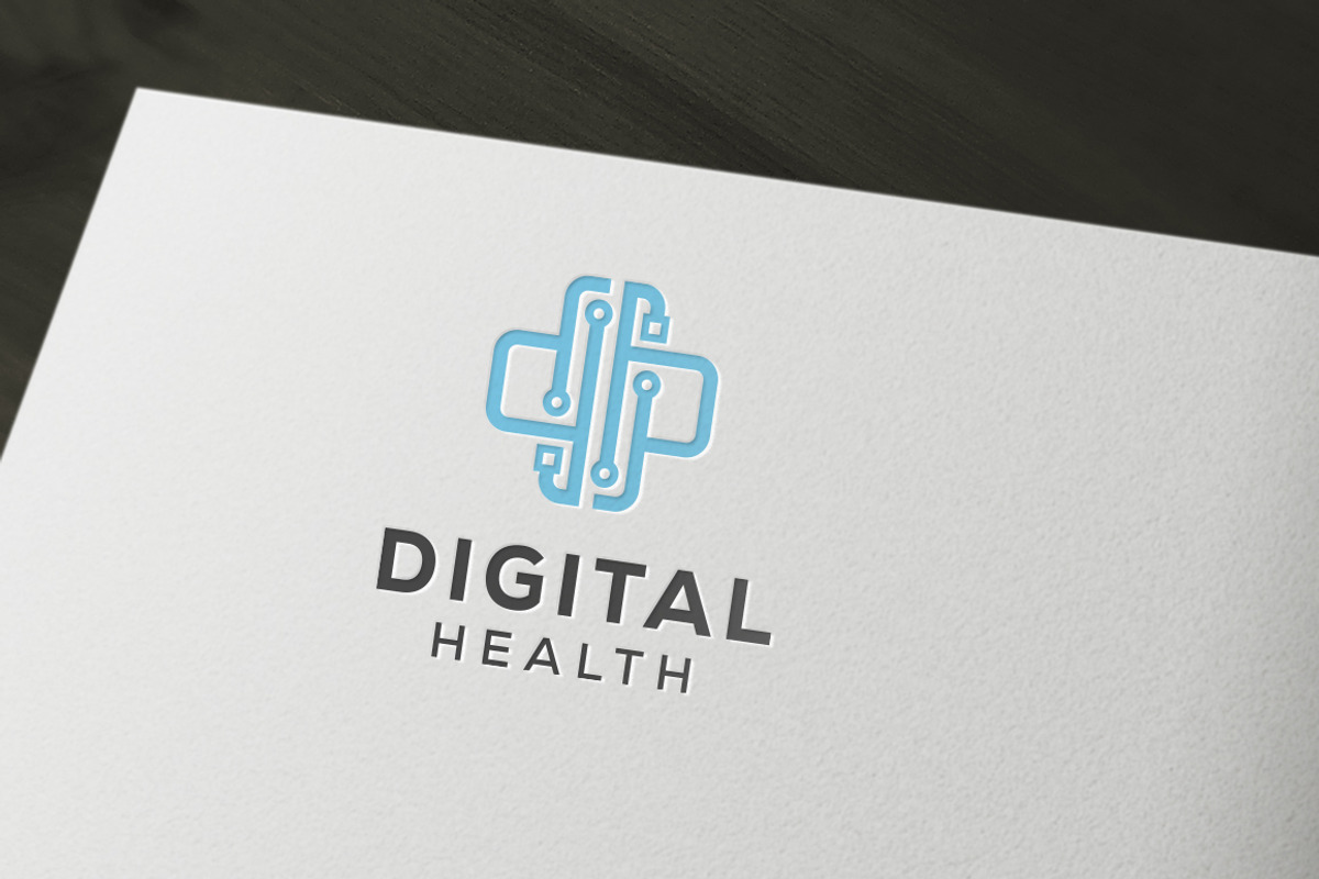 Digital Health Logo, a Branding & Logo Template by NasirGrfx