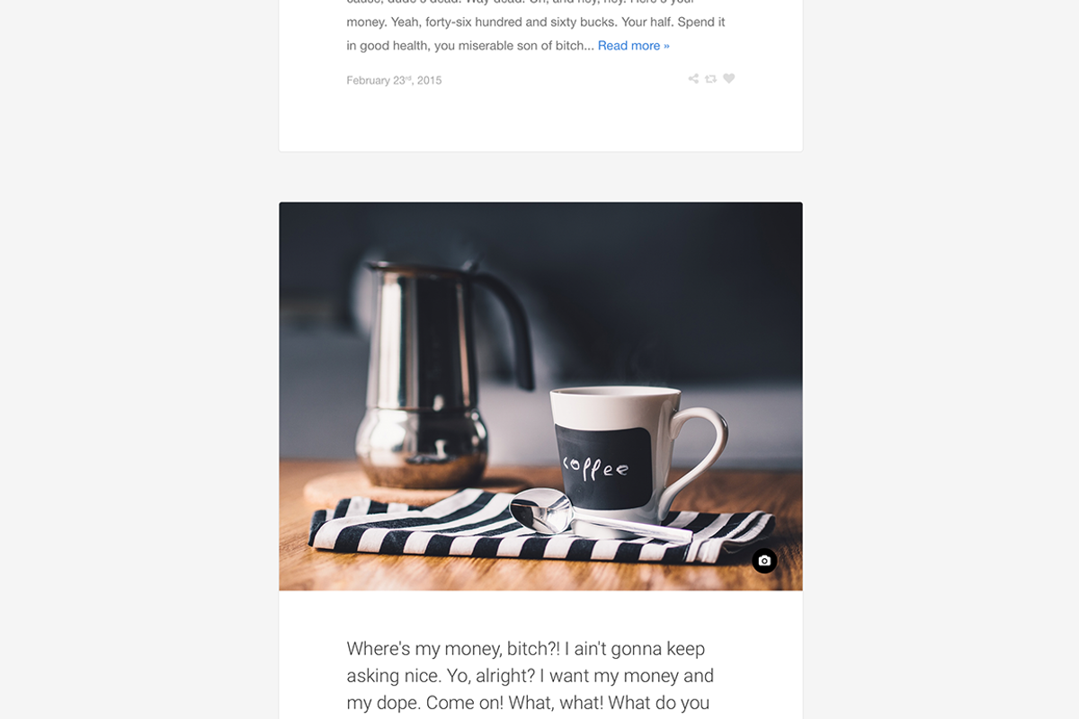 Classic tumblr theme, a Websites & App Template by Pixel Revel