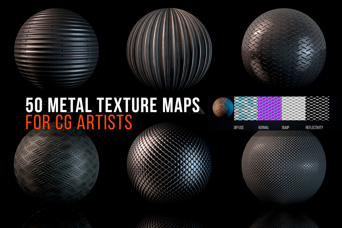 50 Metal Texture Maps for CG Artists, a Texture Graphic by Creative ...