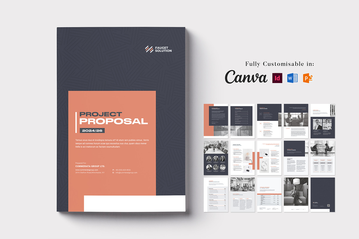 Project Proposal Template, Canva | Creative Market