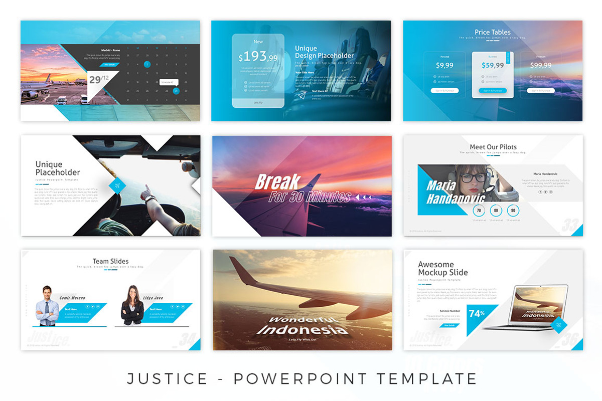 Justice Airplane Presentation Template