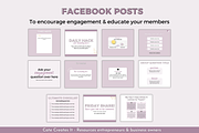 Facebook Group Templates Canva, a Social Media Template by Cate Creates