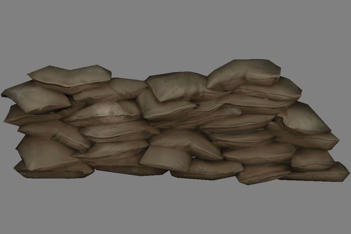 Sandbags, an Object 3D Model by 2dawngames
