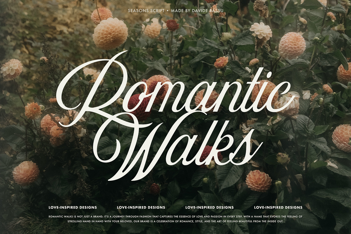 Seasons script, a Script Font by Davide Bassu